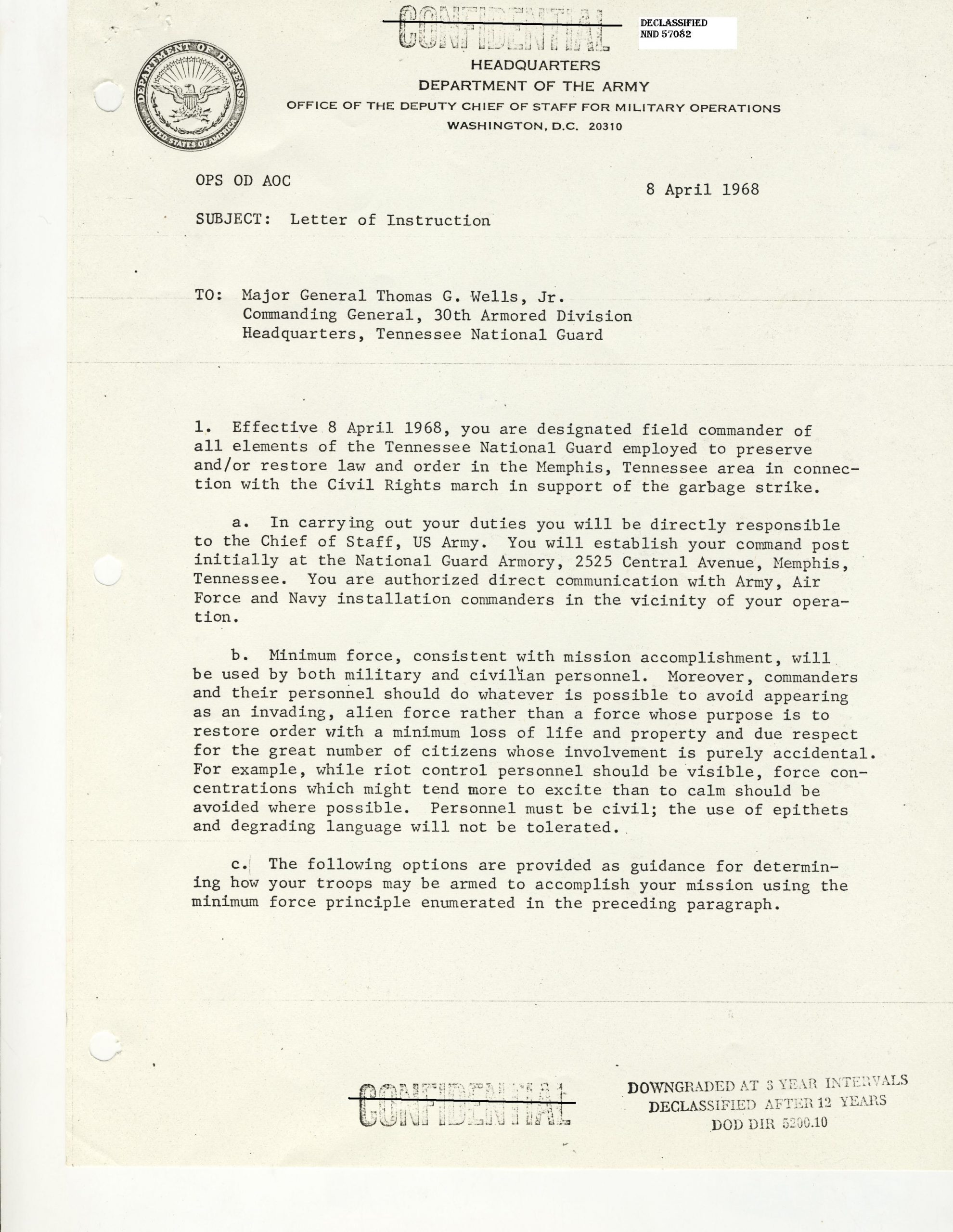 Letter of Instruction dated 8 April 1968 – The NDC Blog